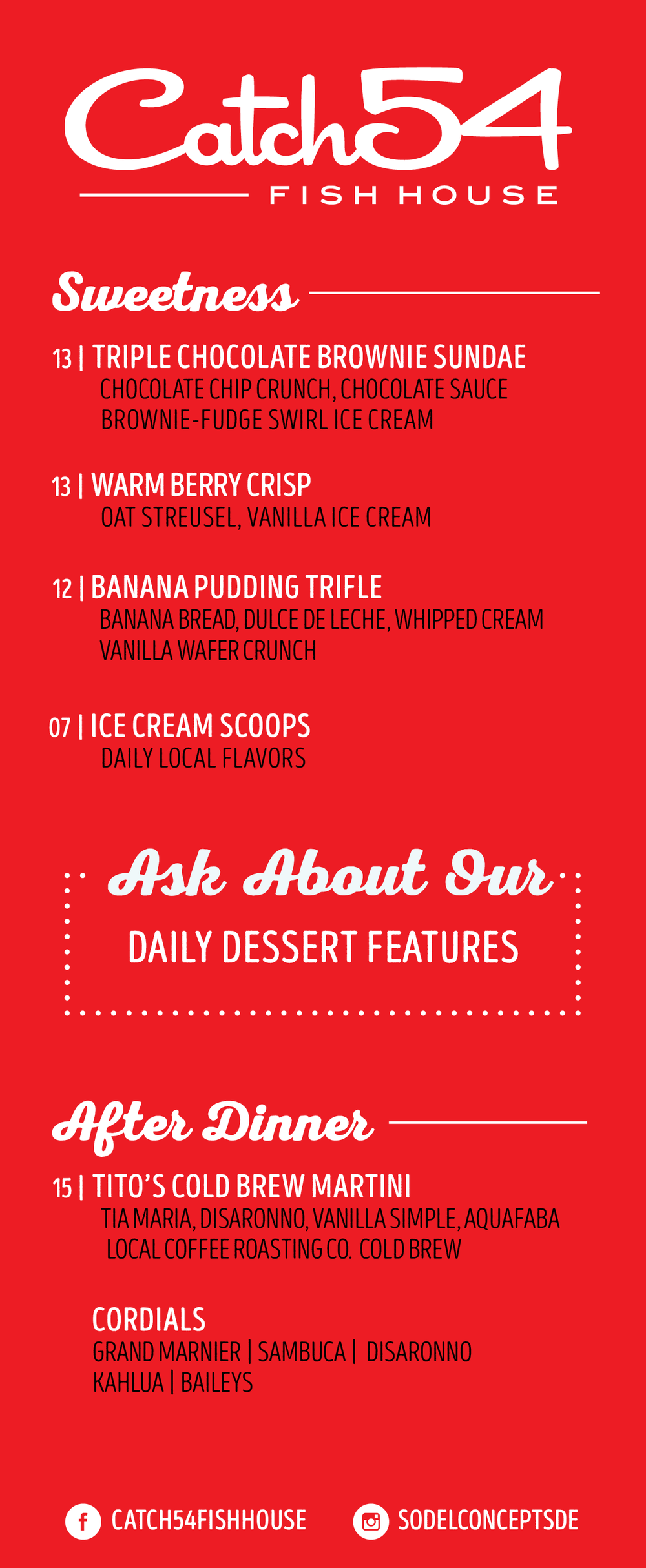 View Our Menu | Seafood Restaurant Fenwick Island | Catch 54