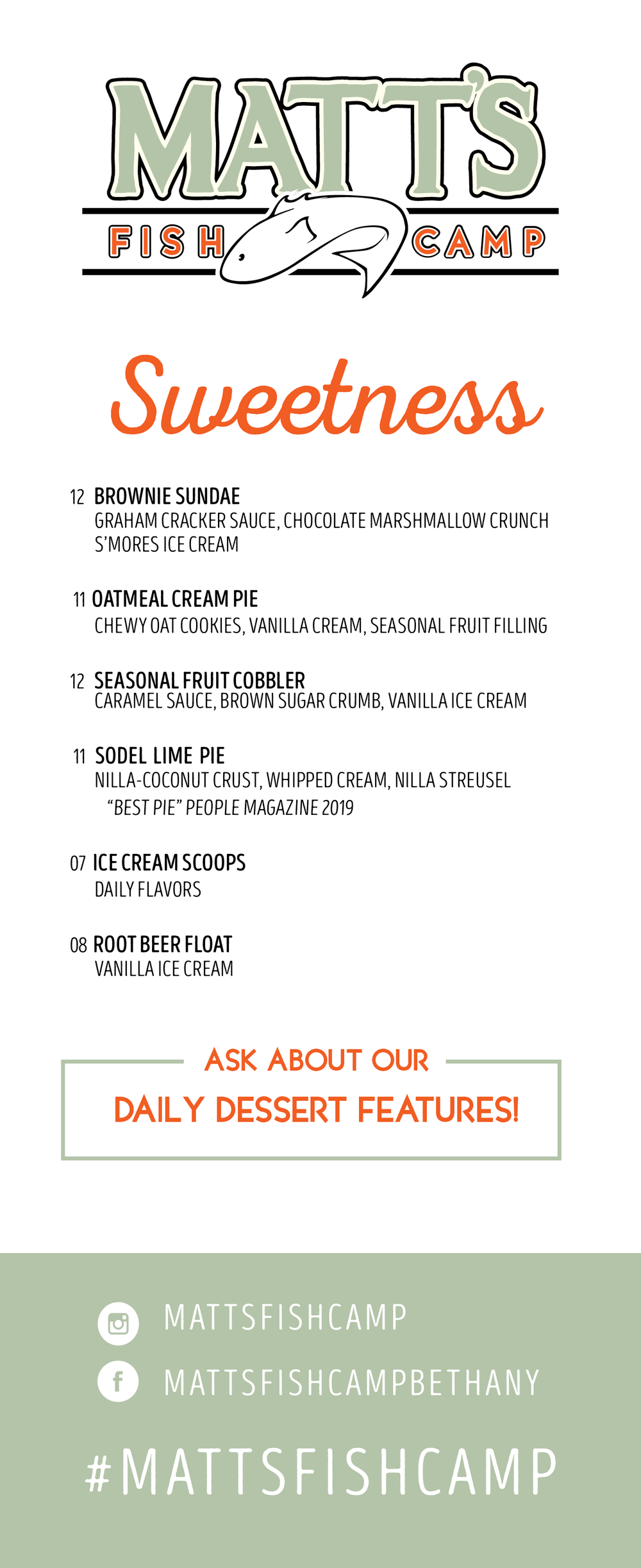 See Our Menu | Bethany Beach Seafood | Matt's Fish Camp