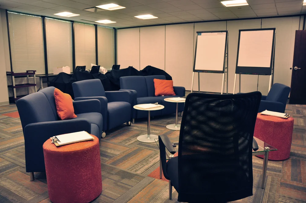 Our flexible rooms can be configured for living room seating or small ...