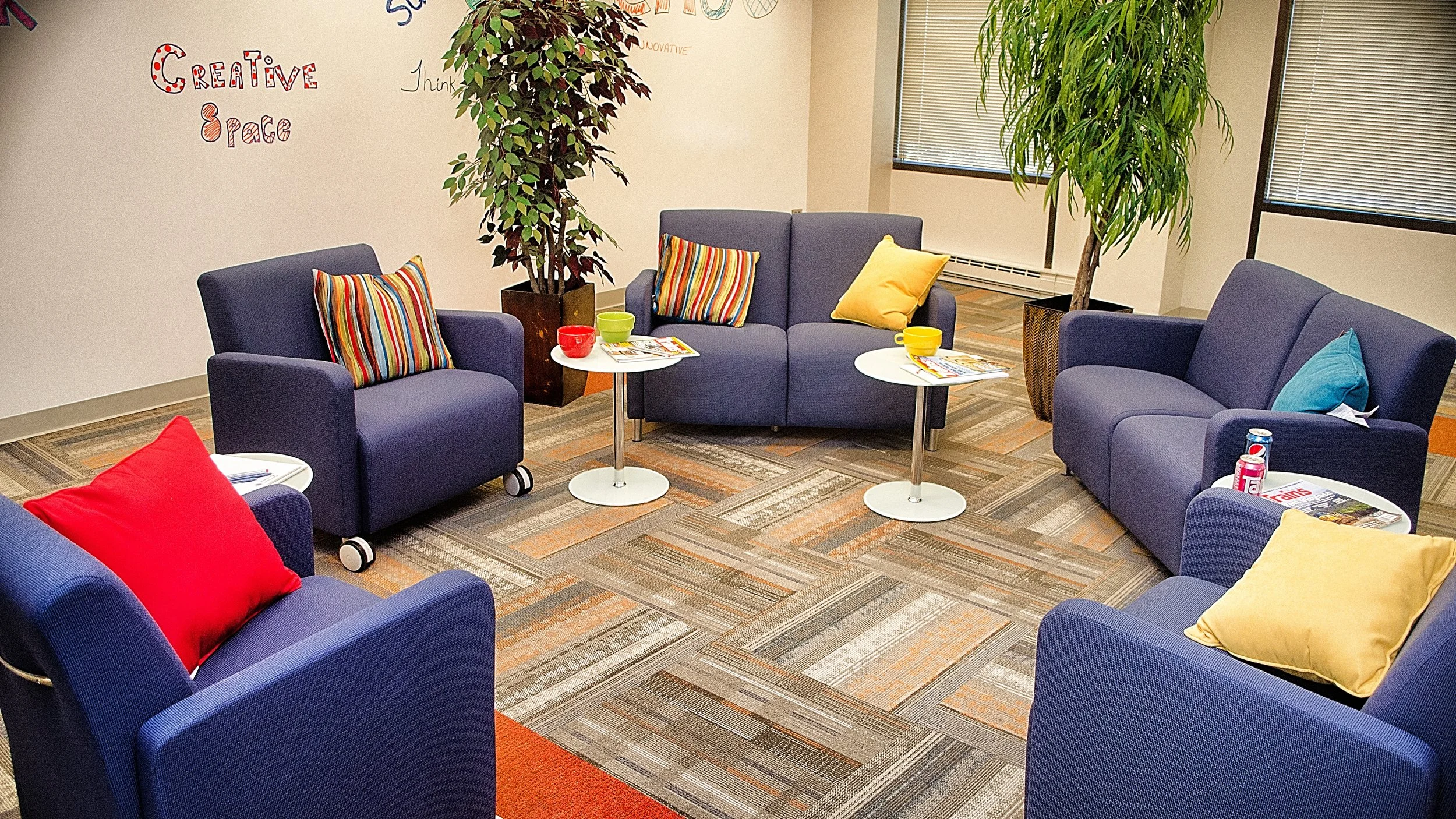Large and flexible focus rooms can accommodate 40+ person audience ...