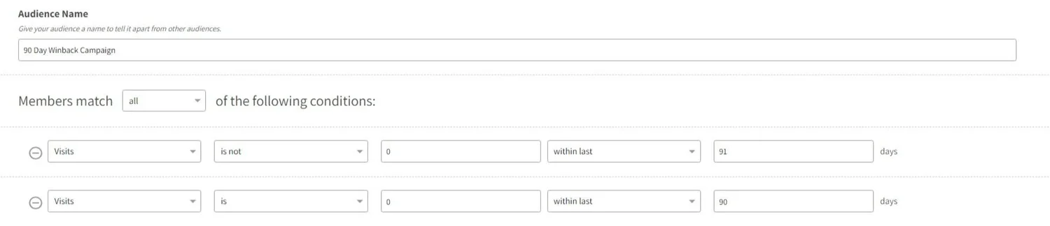 Create a Winback Campaign — Spendgo