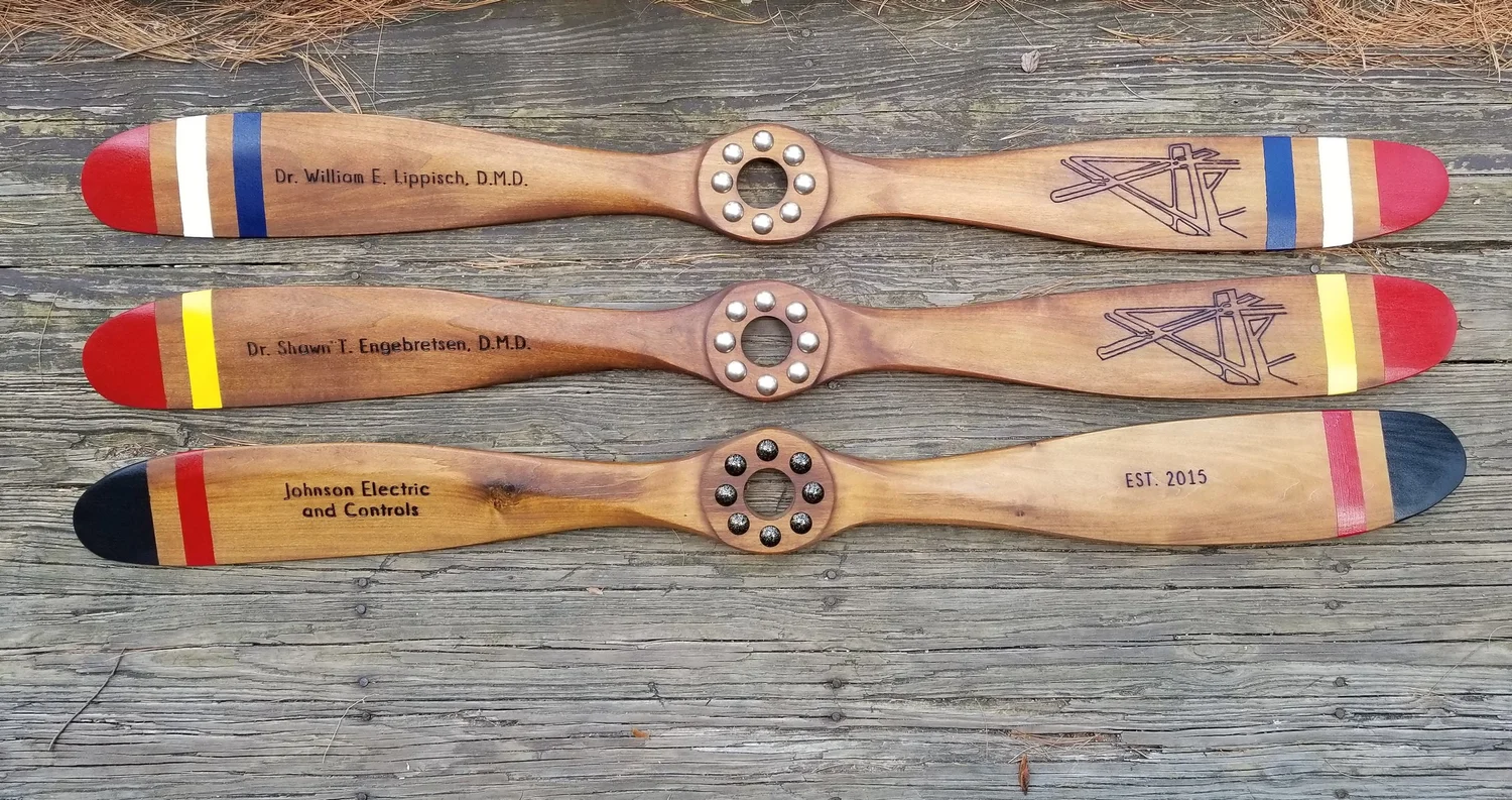 Personalized Airplane Propeller Replicas — Rusticcraft Designs