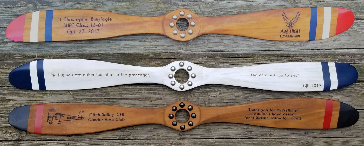 Personalized Airplane Propeller Replicas — Rusticcraft Designs