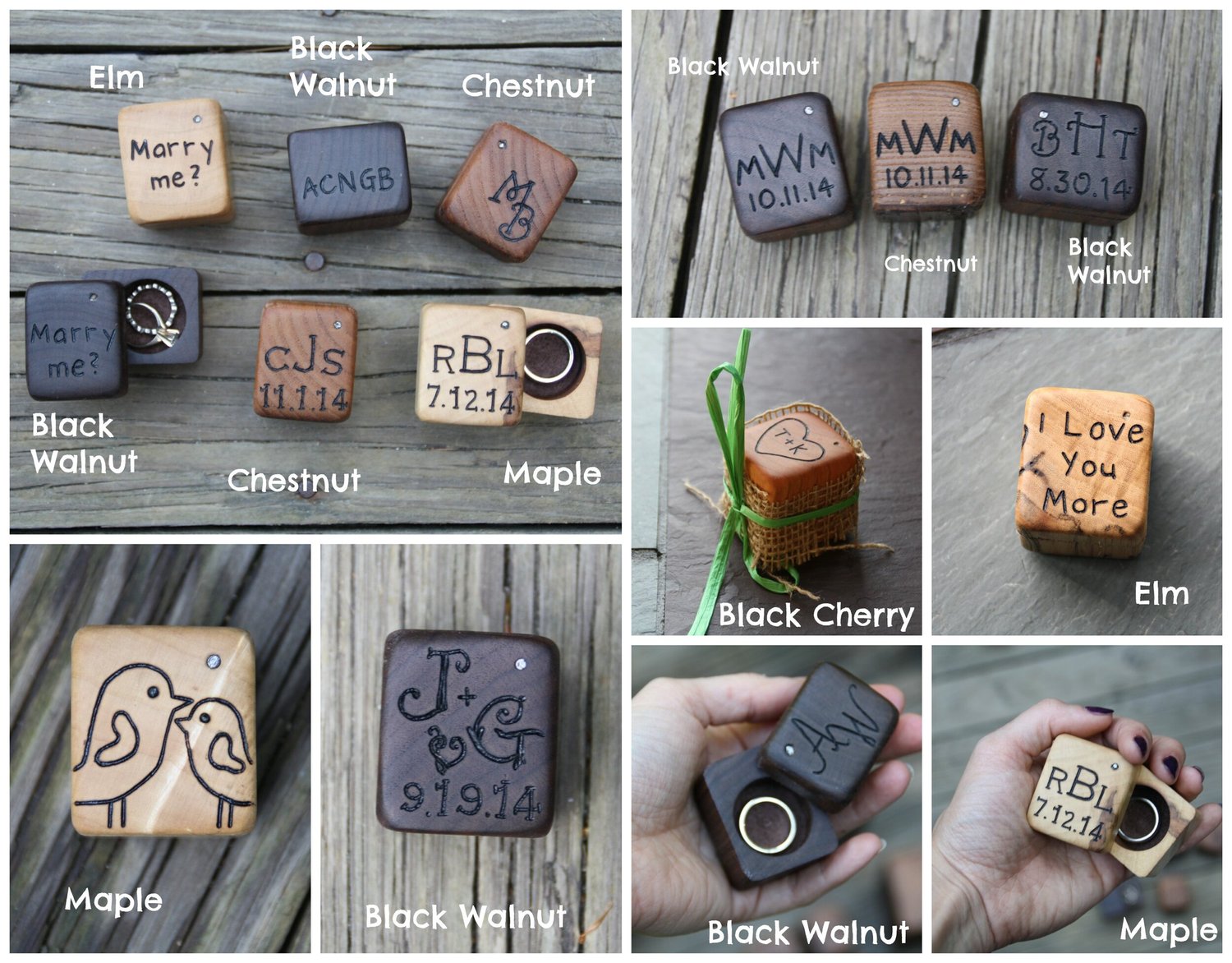 Personalized Ring Boxes — Rusticcraft Designs