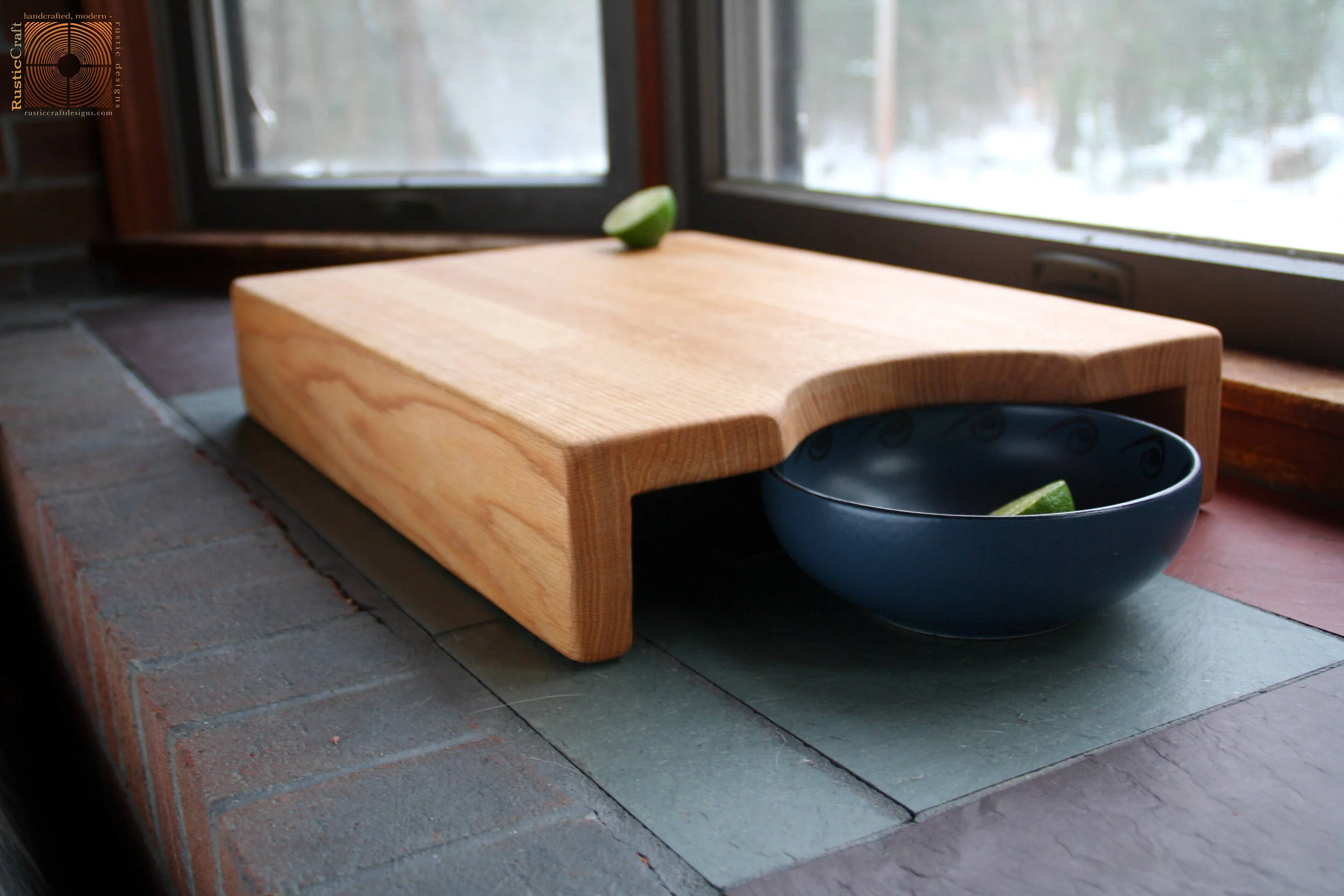 Large Wood Cutting Board Raised- Modern AgrarianWood Cutting Board ...