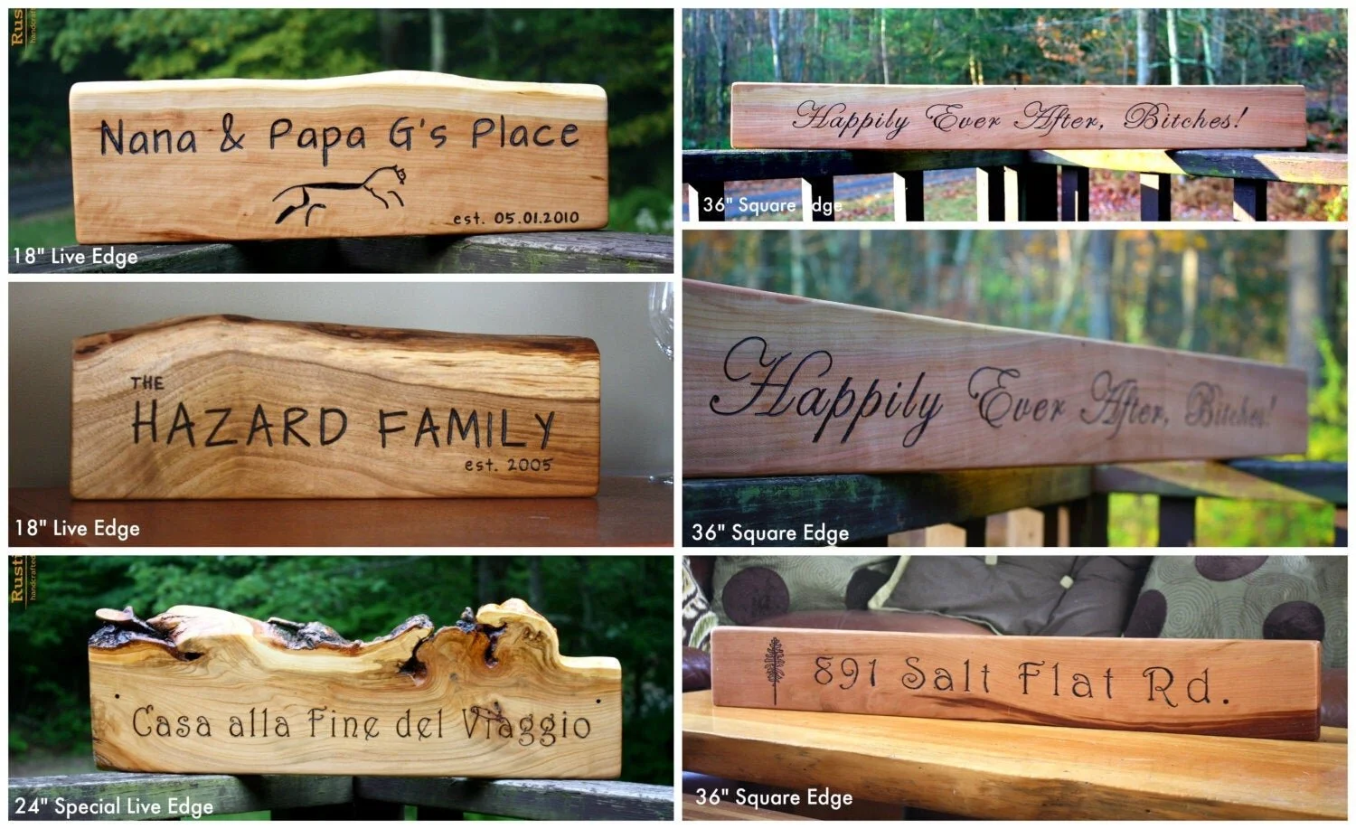 Rustic Wooden Signs