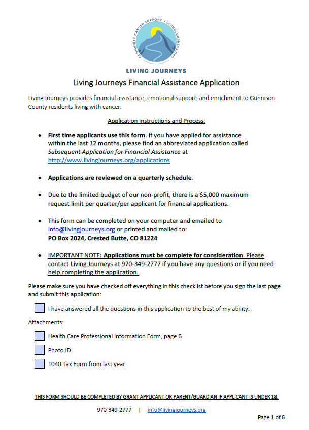 Applications — LIVING JOURNEYS
