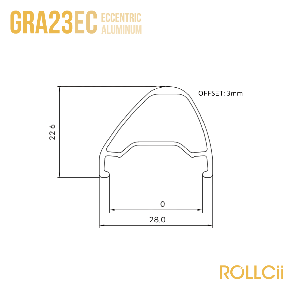 ROLLCii GRA23EC ECCENTRIC ALUMINUM RIM DISC