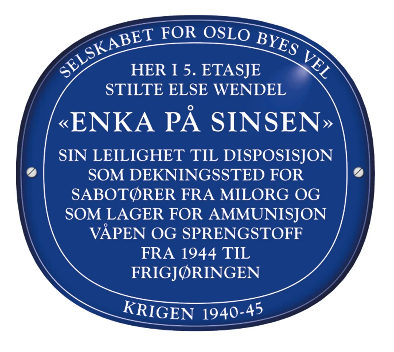 Blått skilt søker fortjenstfulle kvinner — Oslo Byes Vel