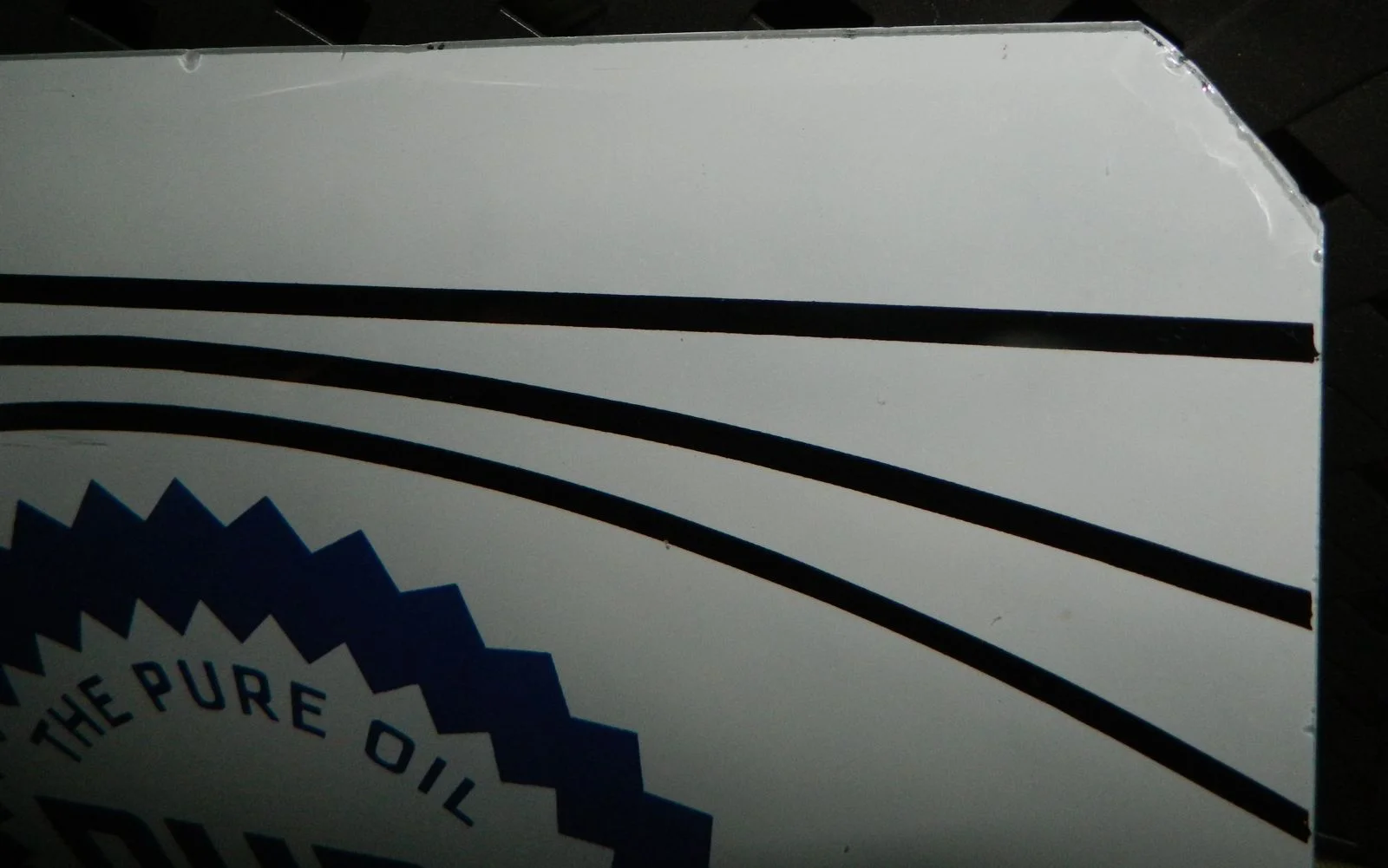 Pure Oil Co National 38 Gas Pump Curved Glass Lens Pump Plate Sign ...