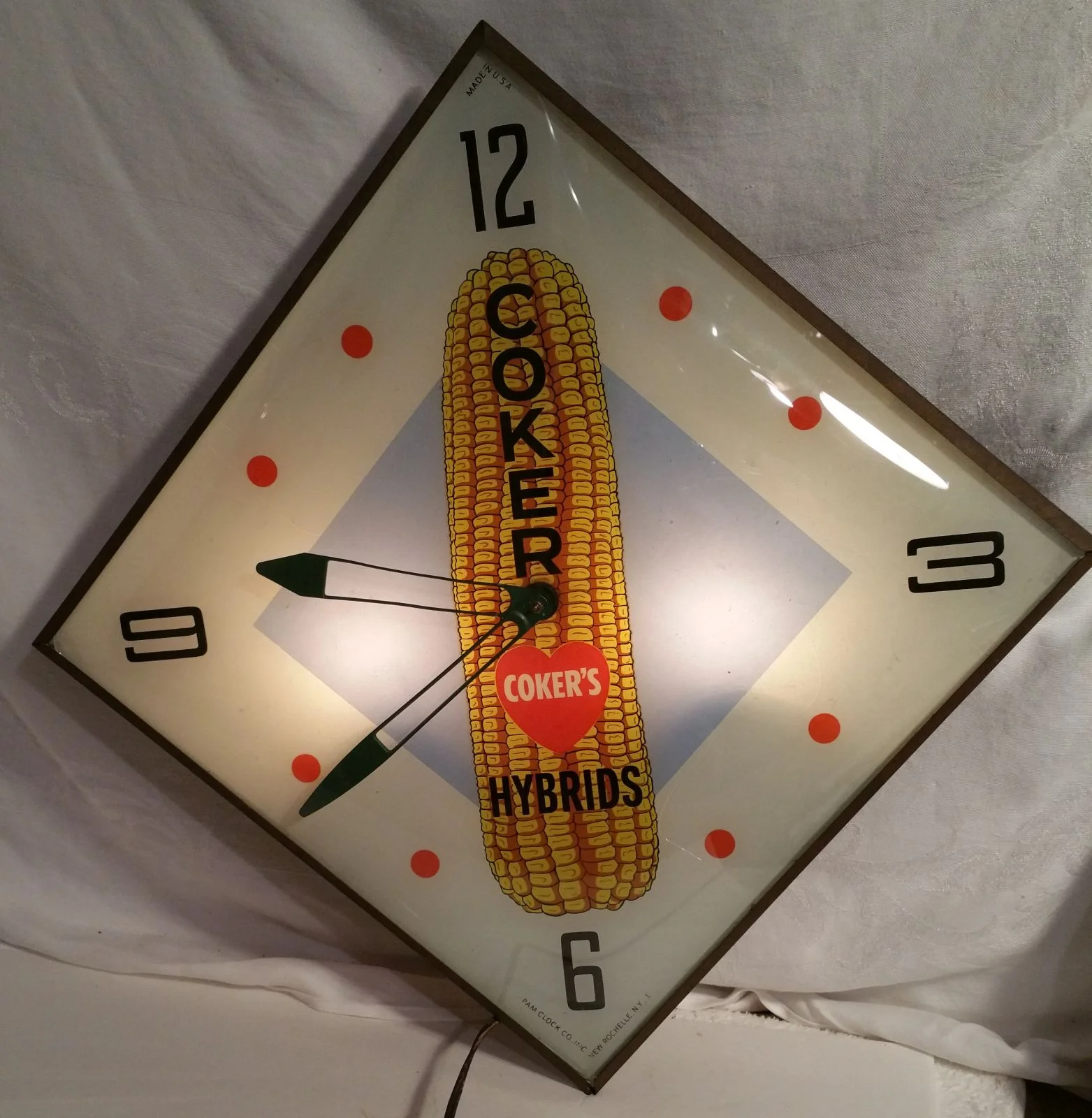 Coke Hybrids Corn Seed Pam Clock — Vintage Cool Stuff