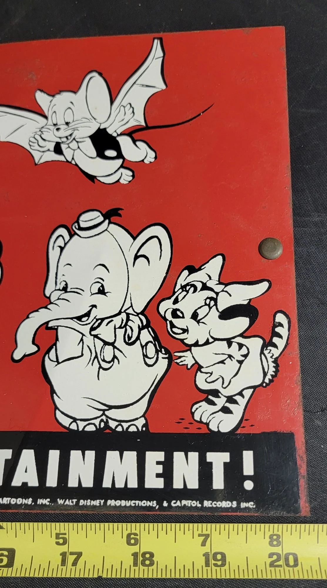 1950's Capitol Records Bugs Bunny Mickey Mouse Bozo Record Rack Sign ...