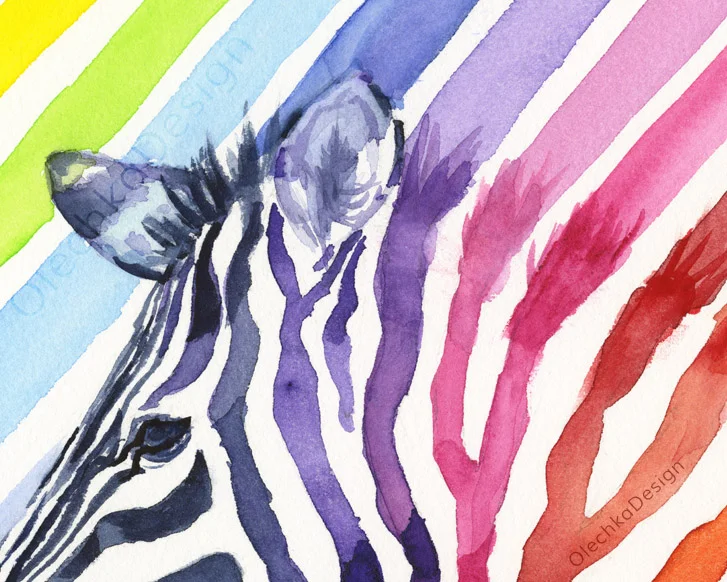 Rainbow Zebra Stripes