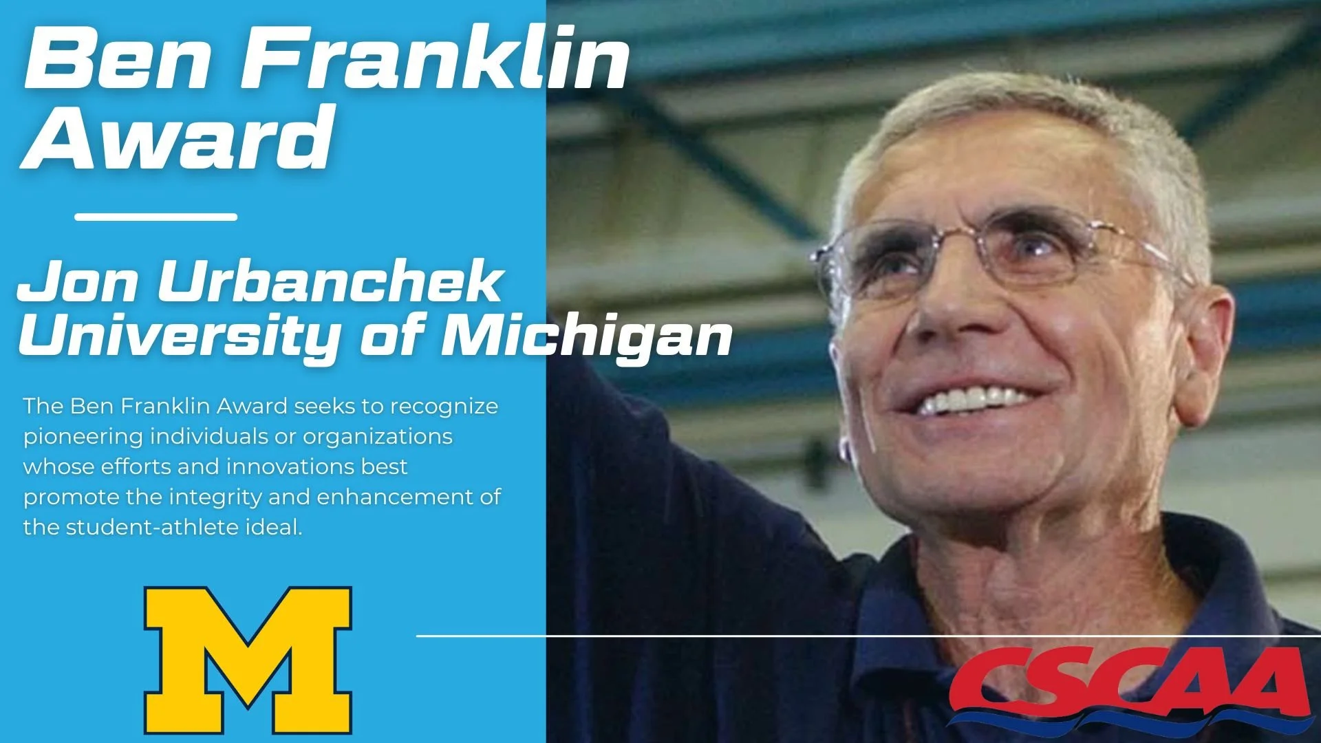 Legend and Innovator, Jon Urbanchek, Named Franklin Winner – College ...