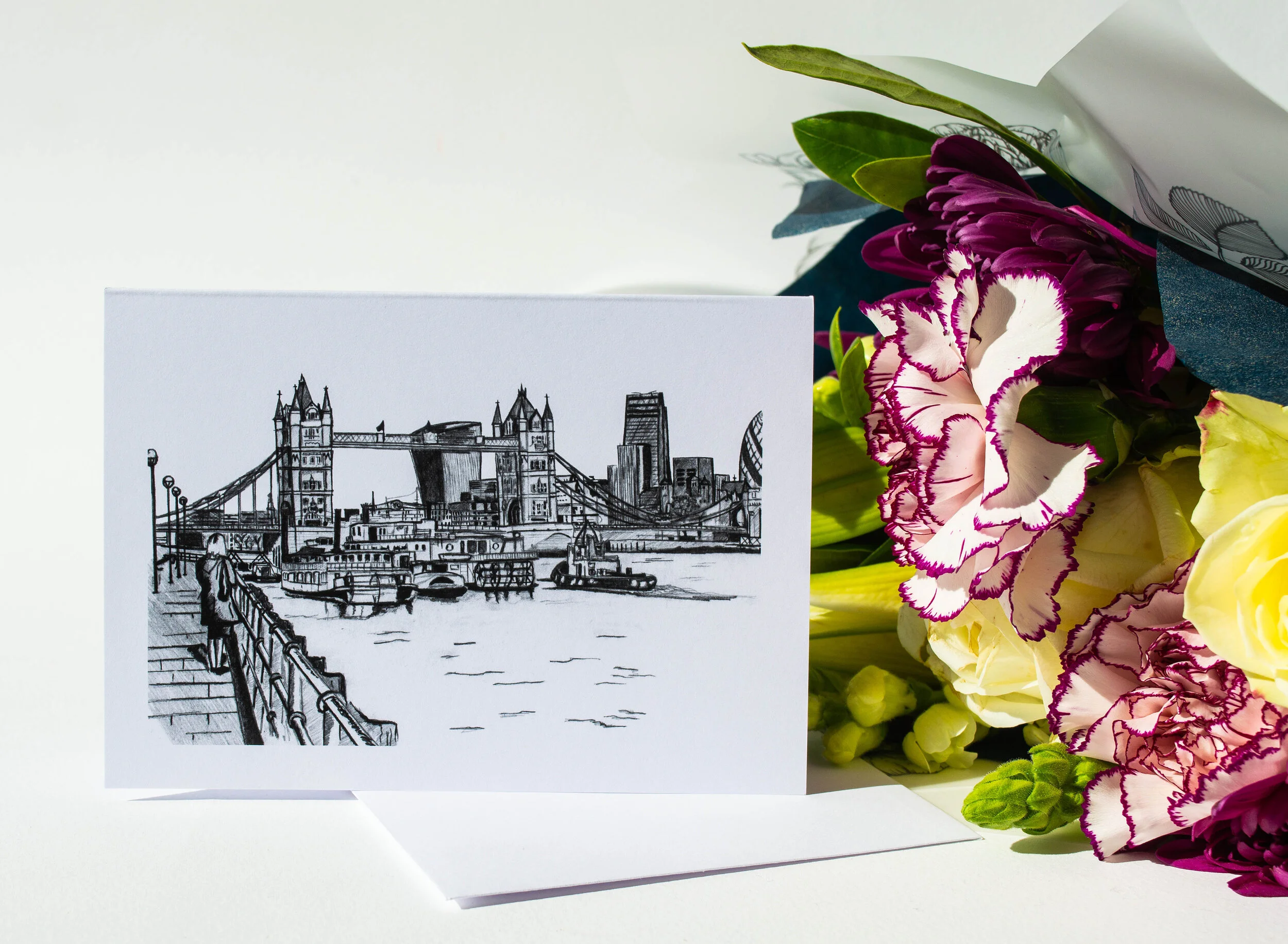 Tower Bridge | Greeting Card | Best Buy- LONDON ARTIST | M.RODWELL