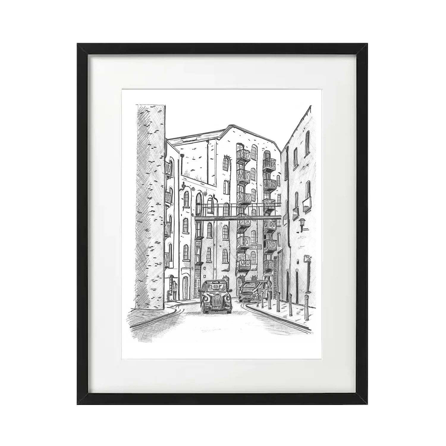 River Thames Rotherhithe Pencil Drawing by Local Artist M.Rodwell ...