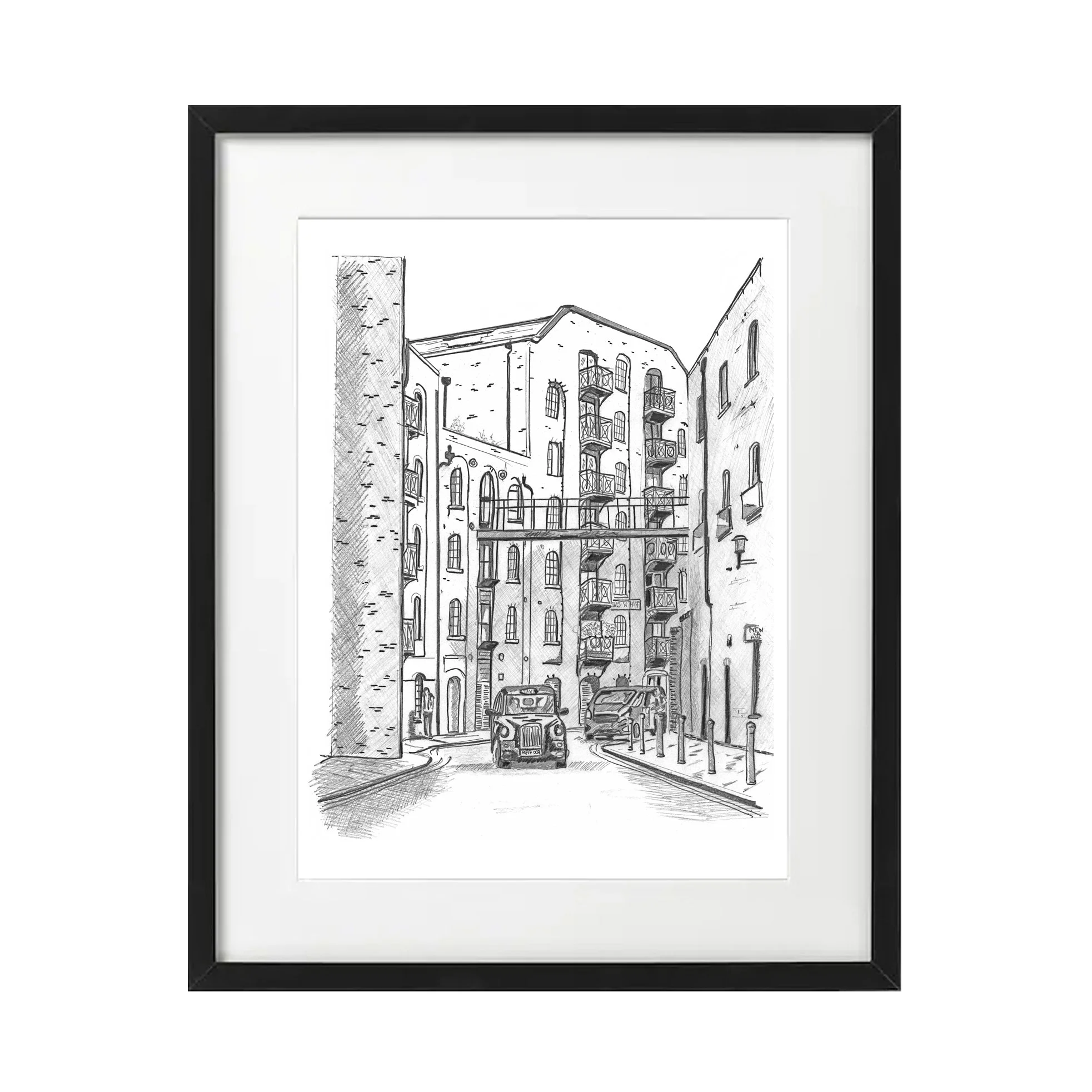 River Thames Rotherhithe Pencil Drawing by Local Artist M.Rodwell ...