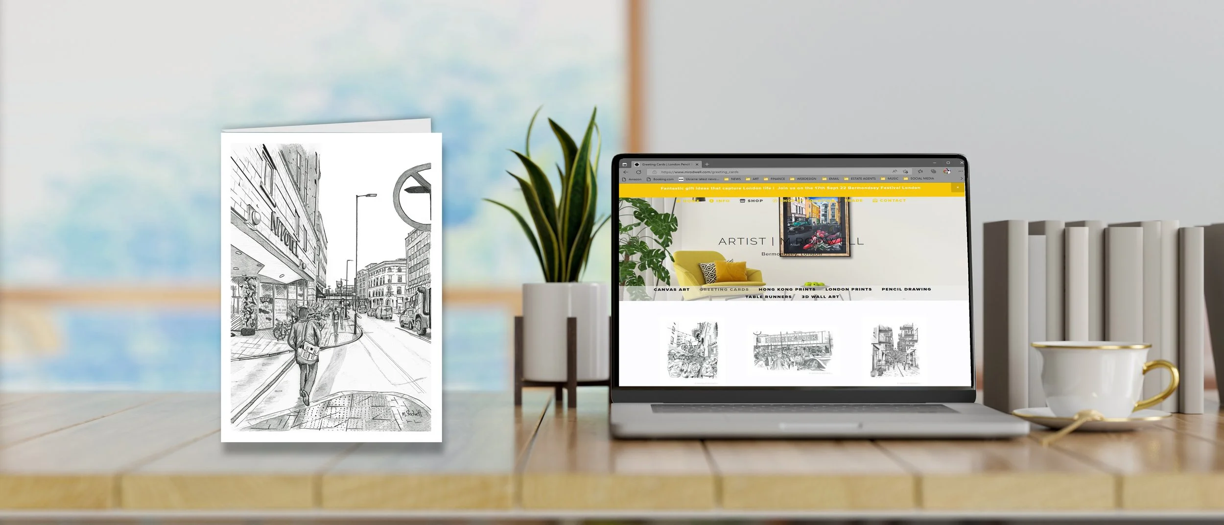 Southwark Bridge Greeting Cards, Featuring Novotel Hotel. Cards Blank ...