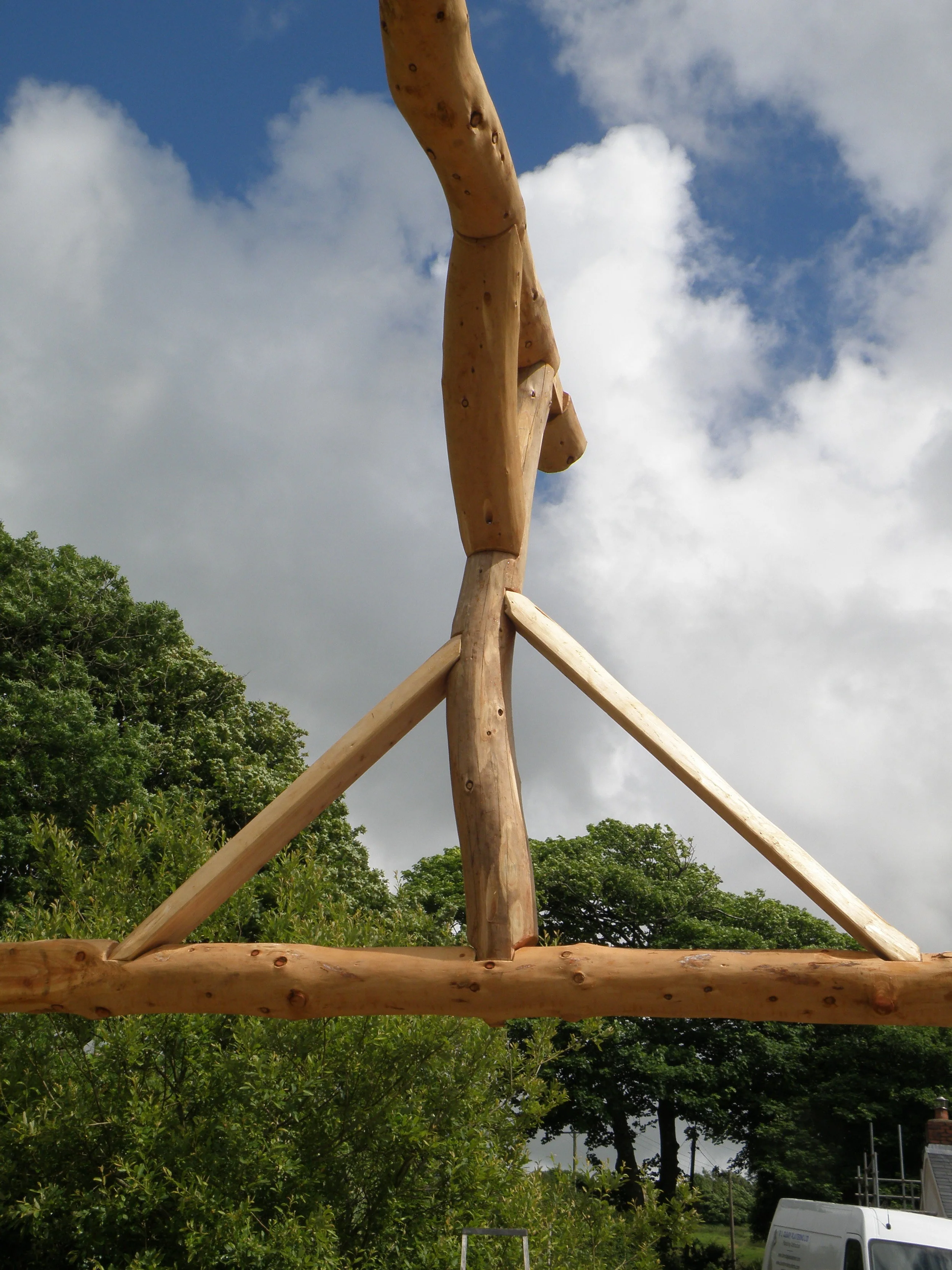 Frame for a Solar Barn — Roundwood Design