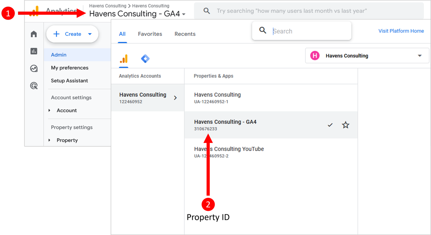 Google Analytics Report — Havens Consulting