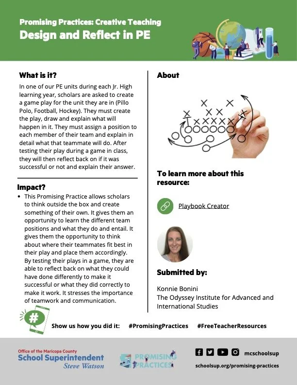 Design and Reflect in PE — Office of Maricopa County School Superintendent