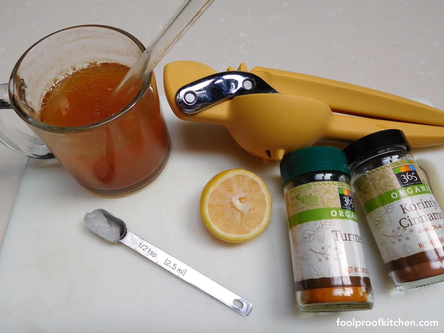 Warm Lemon Water with Turmeric, Cinnamon + Coconut Oil — Foolproof Kitchen