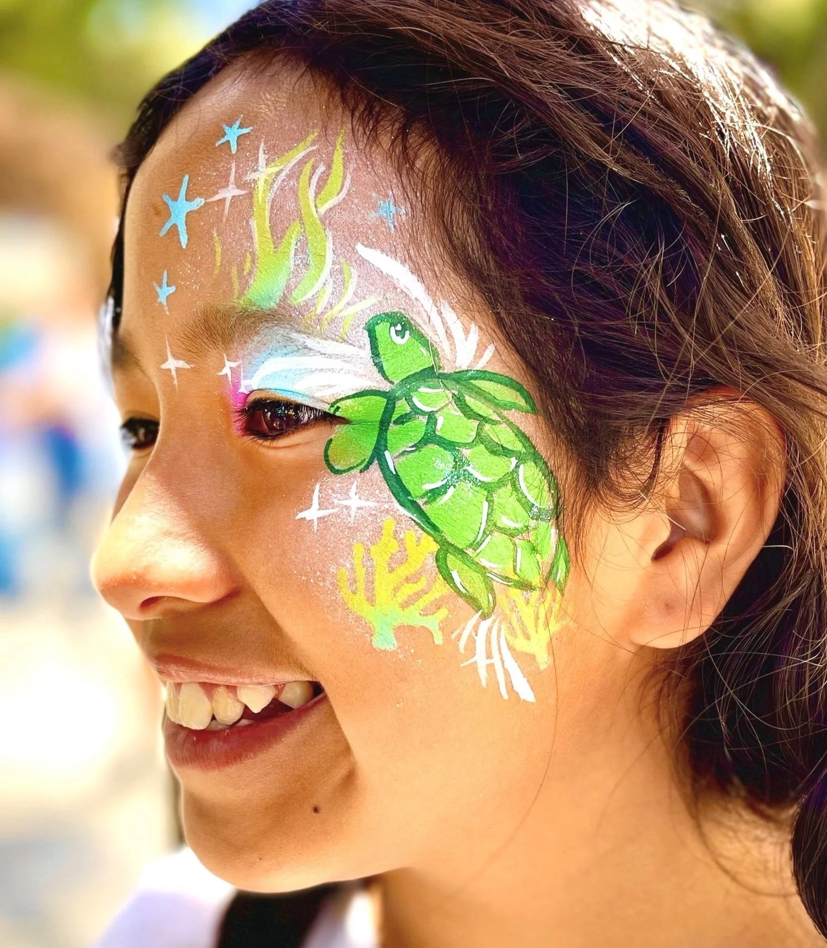 Turtle Face Painting