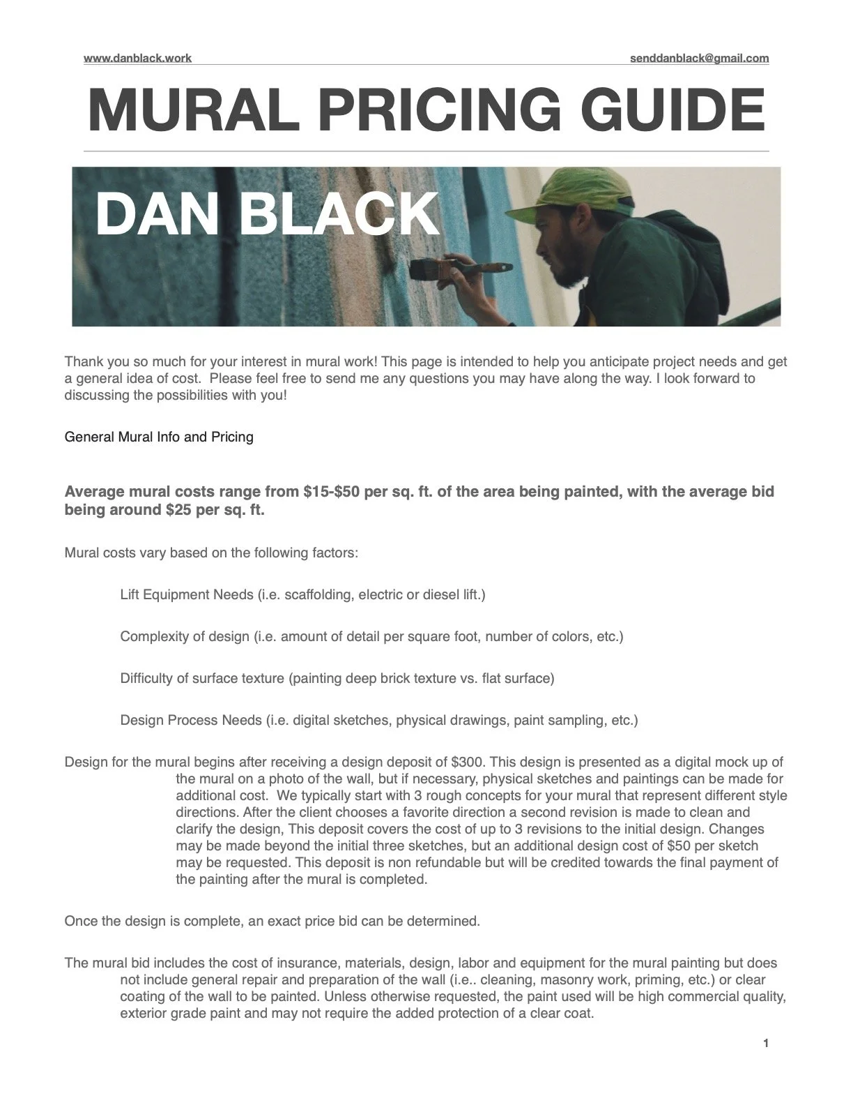 MURAL PRICING — DAN BLACK // artist