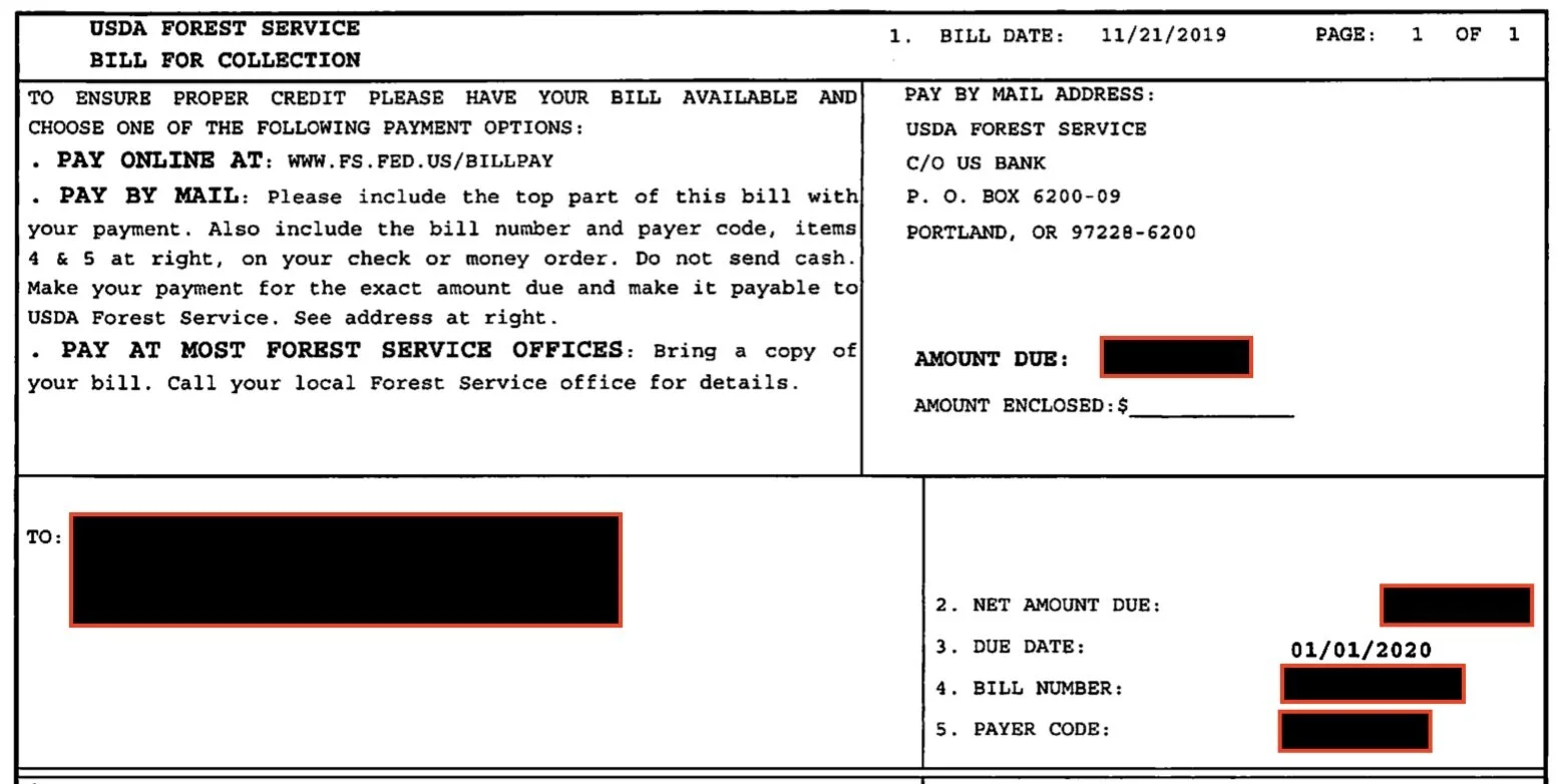 Annual Forest Service Permit Fees — Big Bear Southwest Shore