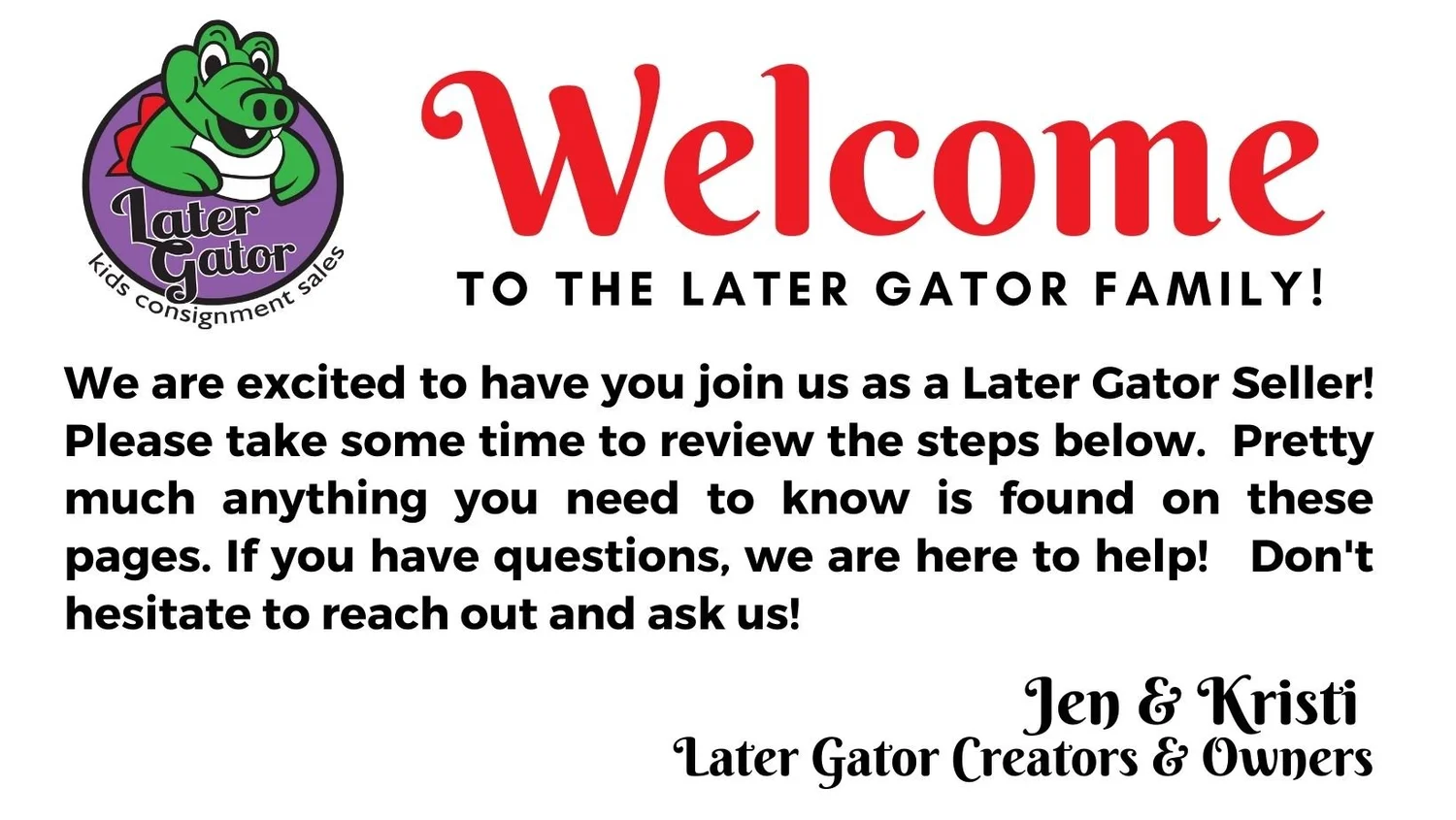 HOW SELLING WORKS — Later Gator