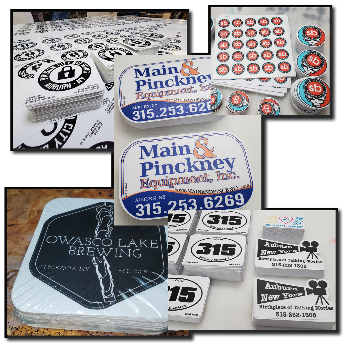 Custom printed Shirts, Signs, Banners and Stickers for Auburn, NY and CNY