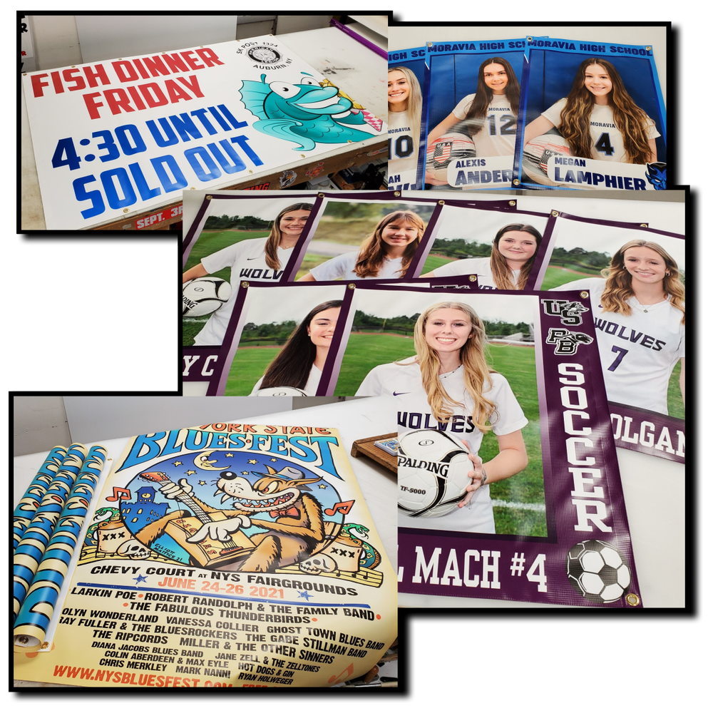 Custom printed Shirts, Signs, Banners and Stickers for Auburn, NY and CNY