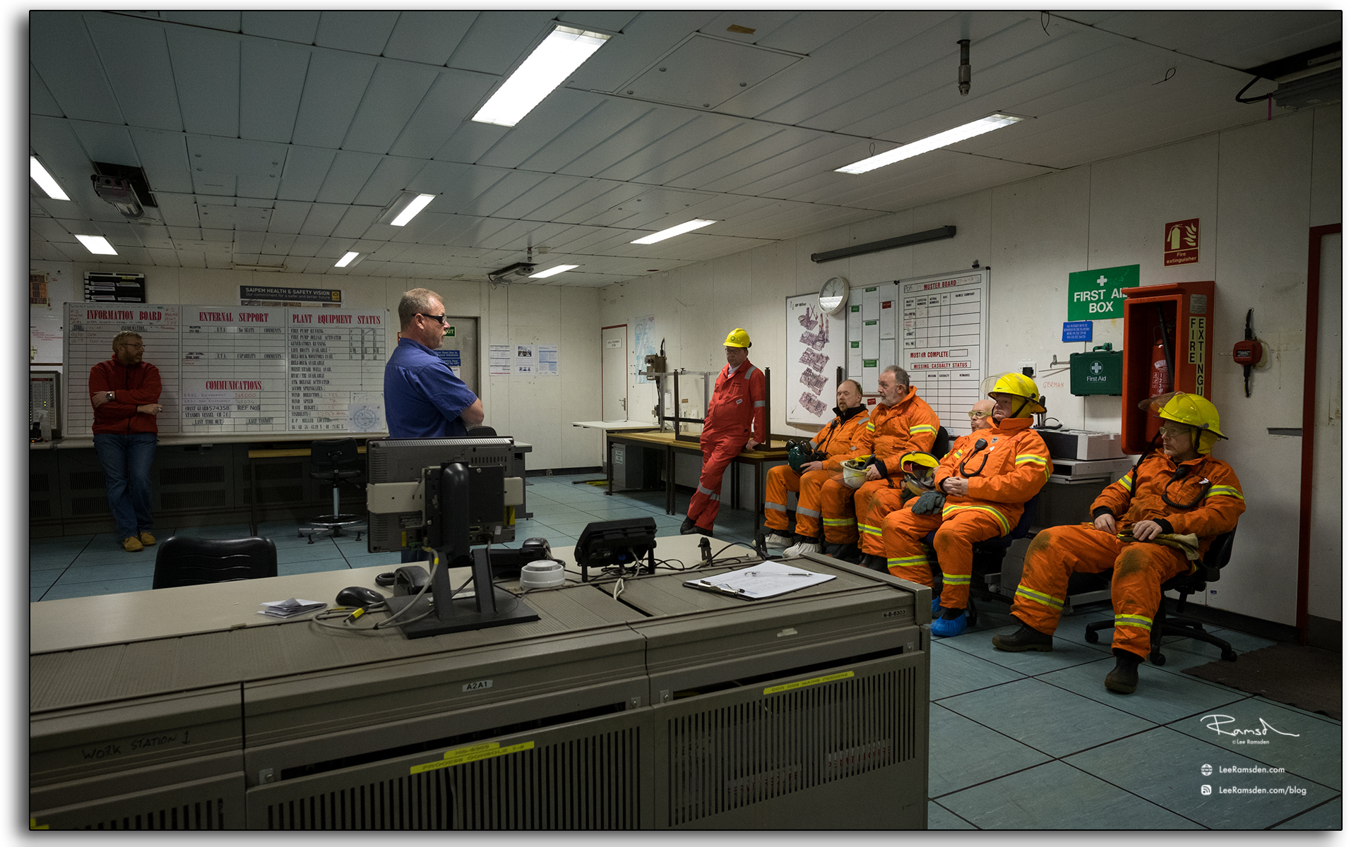 Offshore control room, emergency exercise. — Lee Ramsden