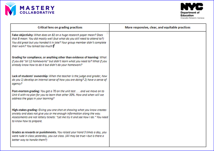 Tune up your mastery grading practices — Competency Collaborative