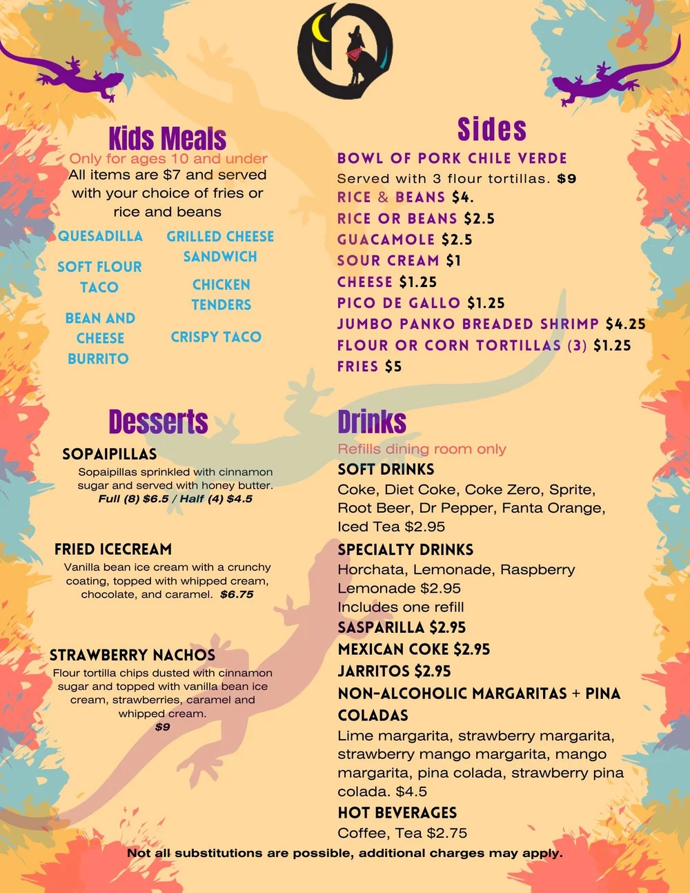Menu — Orlando's Mexican Restaurant