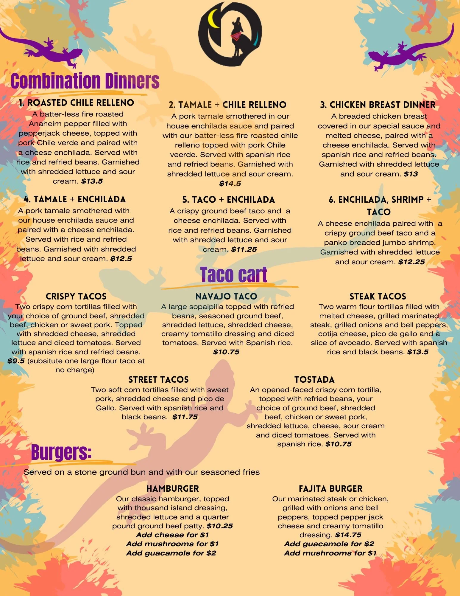 Menu — Orlando's Mexican Restaurant