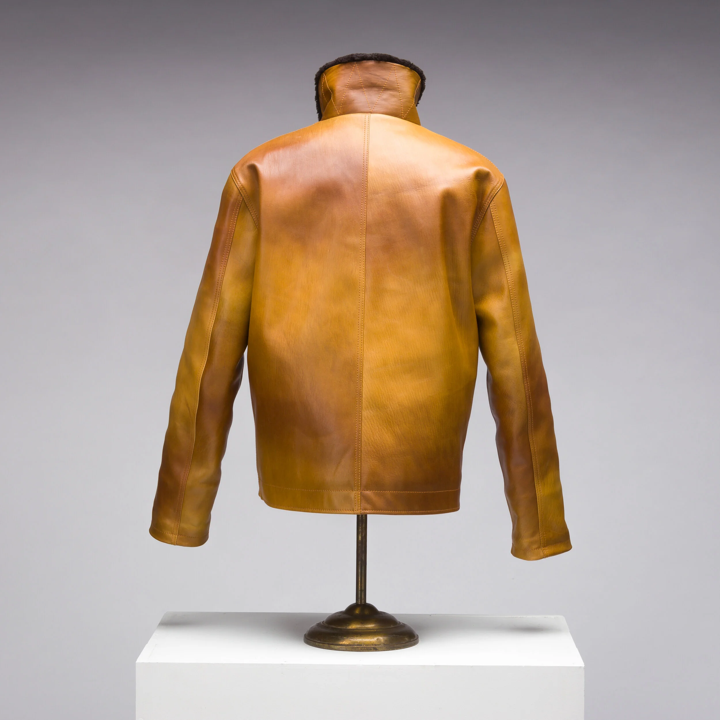 Natural/Army Horsehide N1 Deck Jacket (Made To Order). — Black Bear Brand