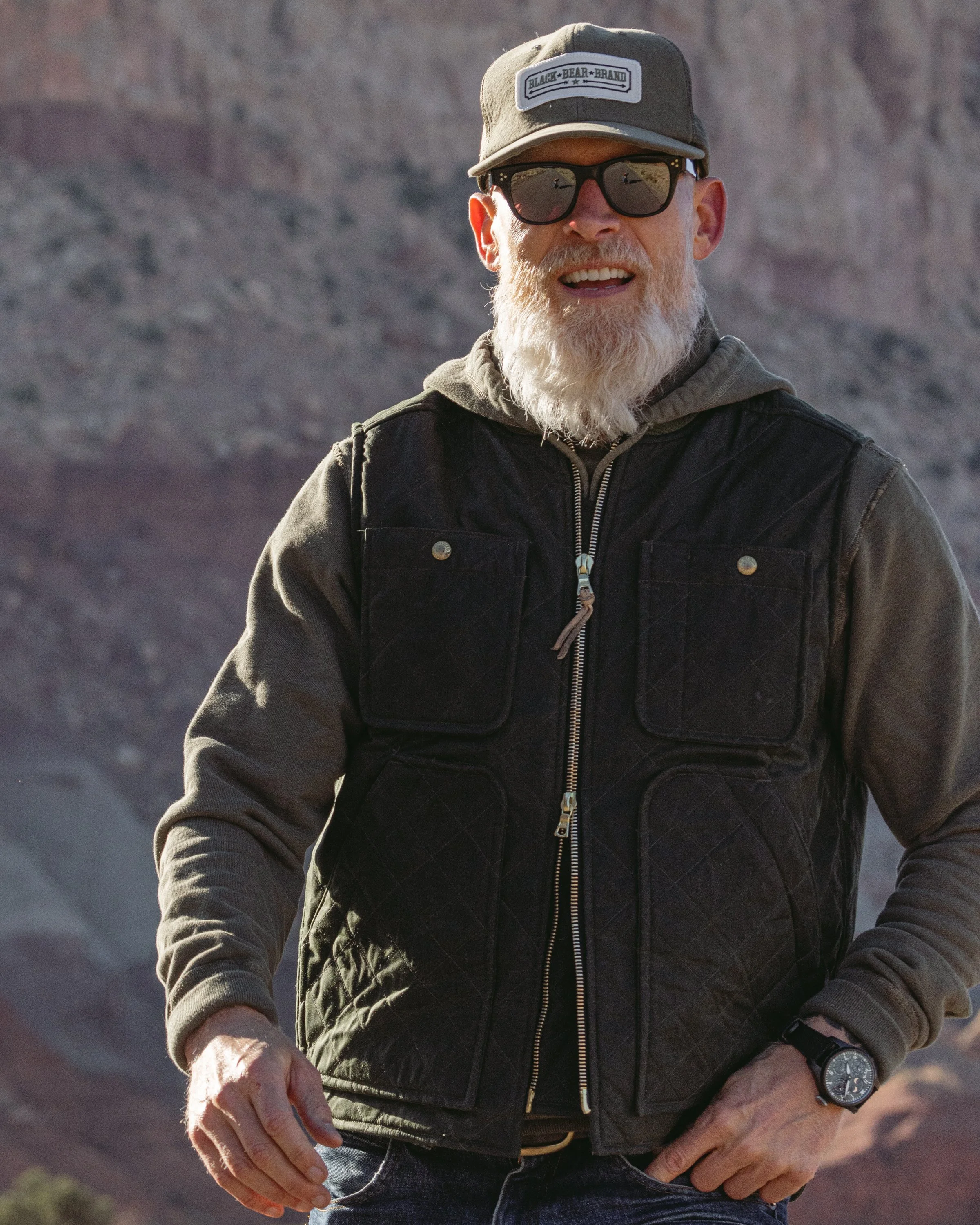 Hunter Green Wax Canvas... Quilted by Hand - Ultimate Vest! — Black ...