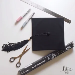 DIY Inspirational Graduation Cap — Letter Me!