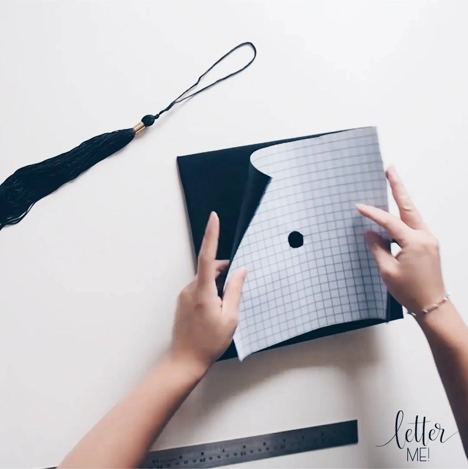 DIY Inspirational Graduation Cap — Letter Me!