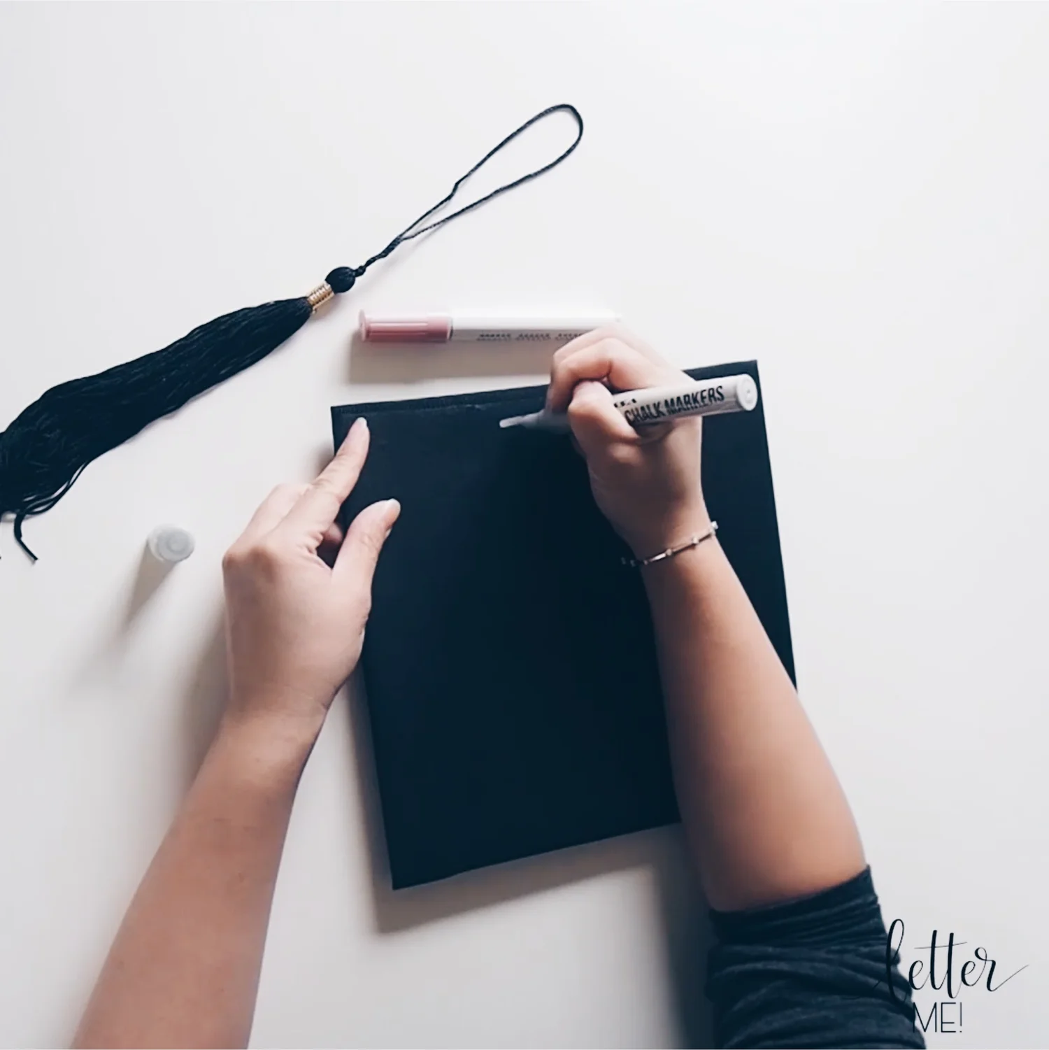 DIY Inspirational Graduation Cap — Letter Me!