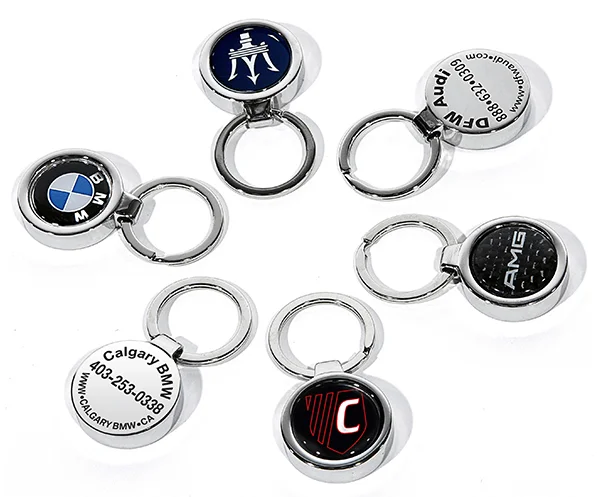 Custom Stainless Steel Medallion Keychains | Camisasca Automotive ...