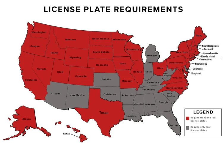 United States License Plate Frame Regulations — Camisasca Automotive ...