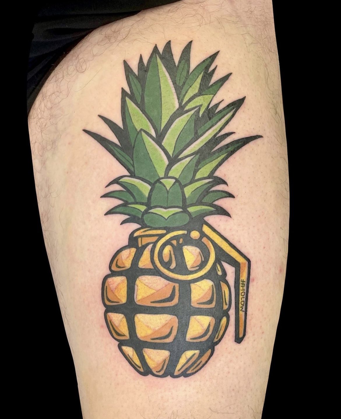 Pineapple Grenade Tattoo