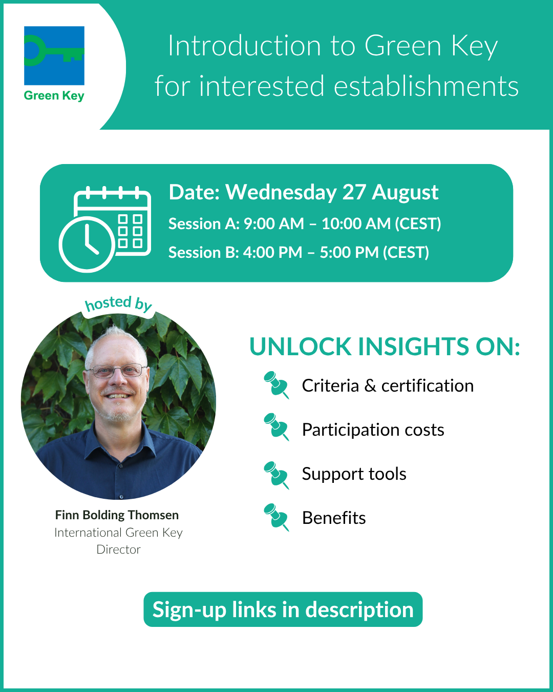 Green Key — Green Key intro sessions for interested establishments