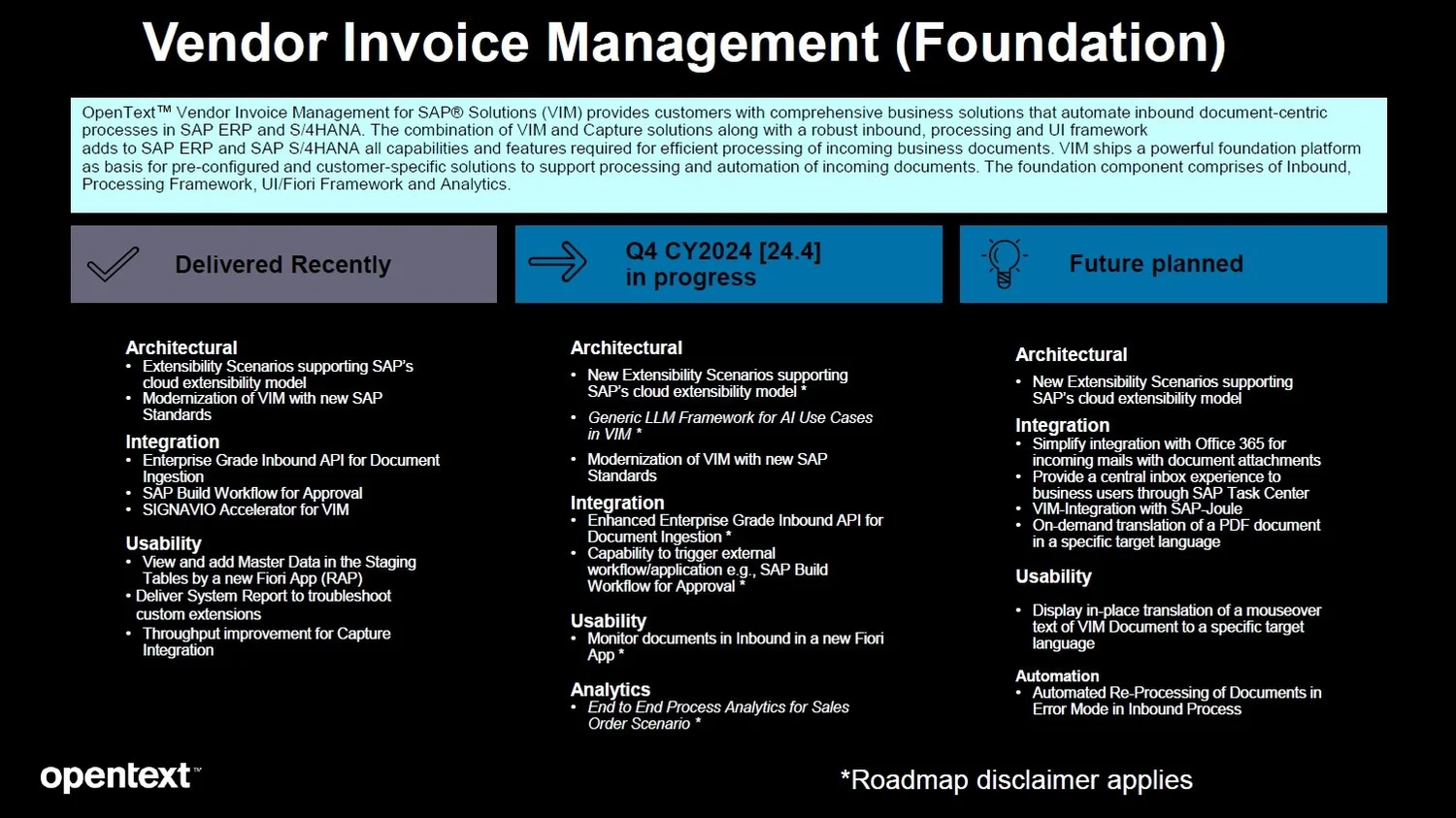 What's new in OpenText Vendor Invoice Management 2024 edition - Avelon
