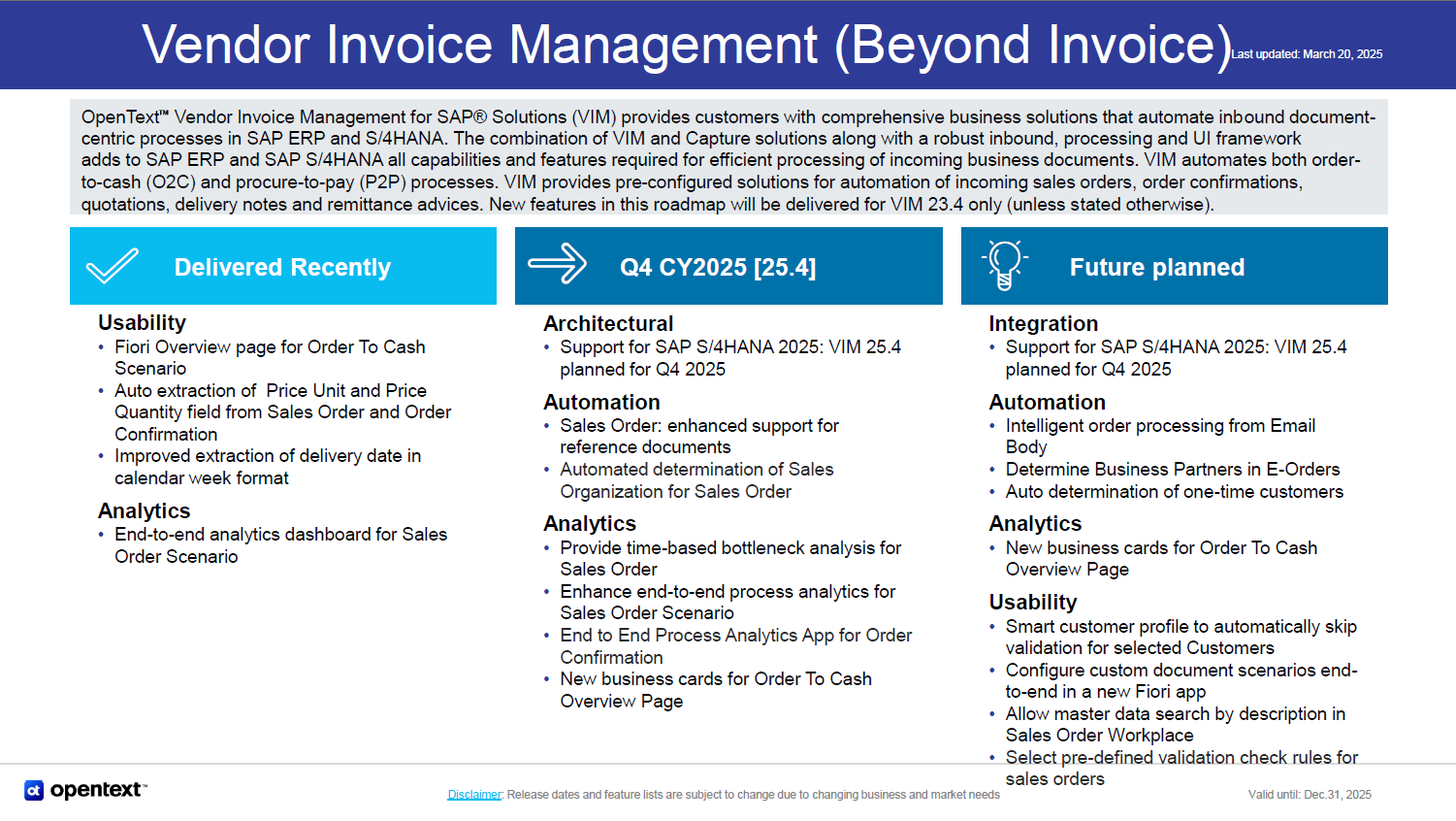 2025 OpenText VIM and Capture Deep Dive - Avelon