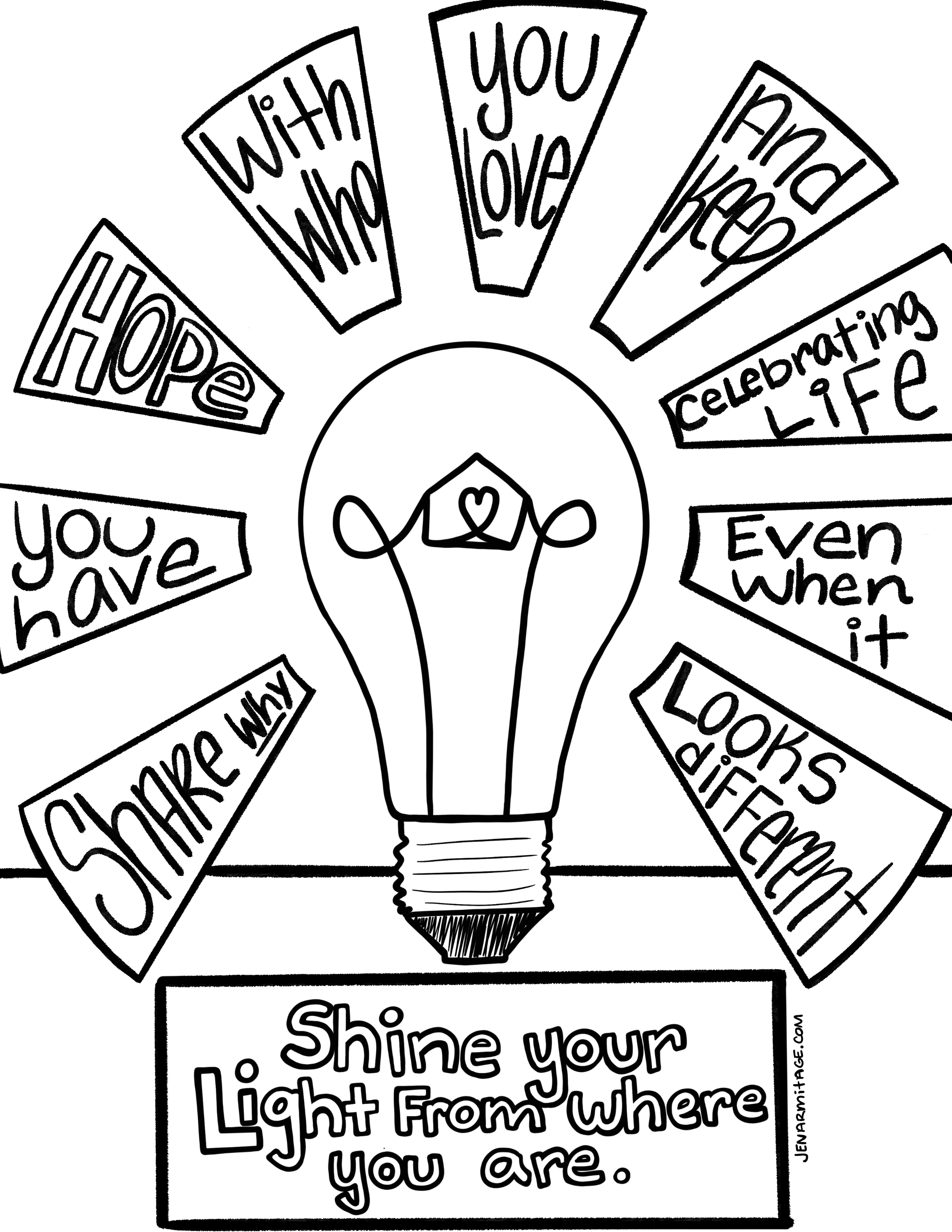 Let Your Light Shine Coloring Page Sketch Coloring Page