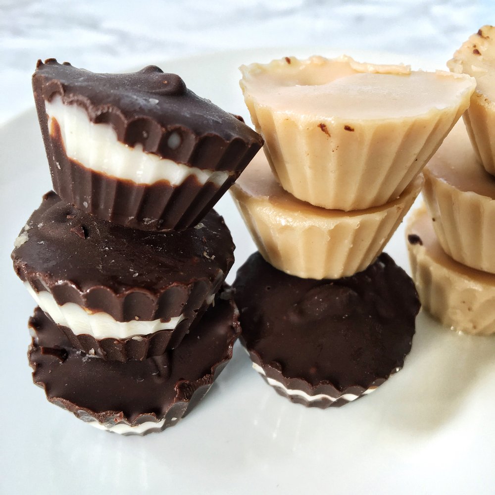 Dark Chocolate Coconut Cups — Realfoodology