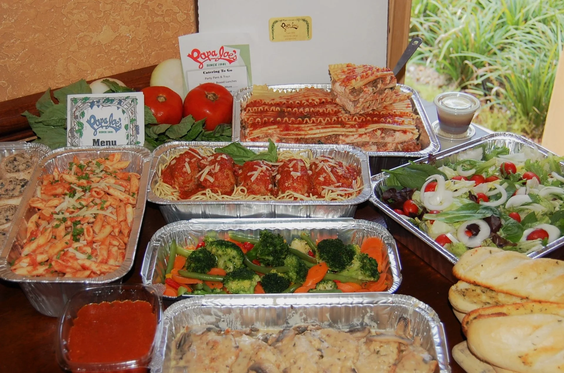 Party Pan Menu — Papa Joe's